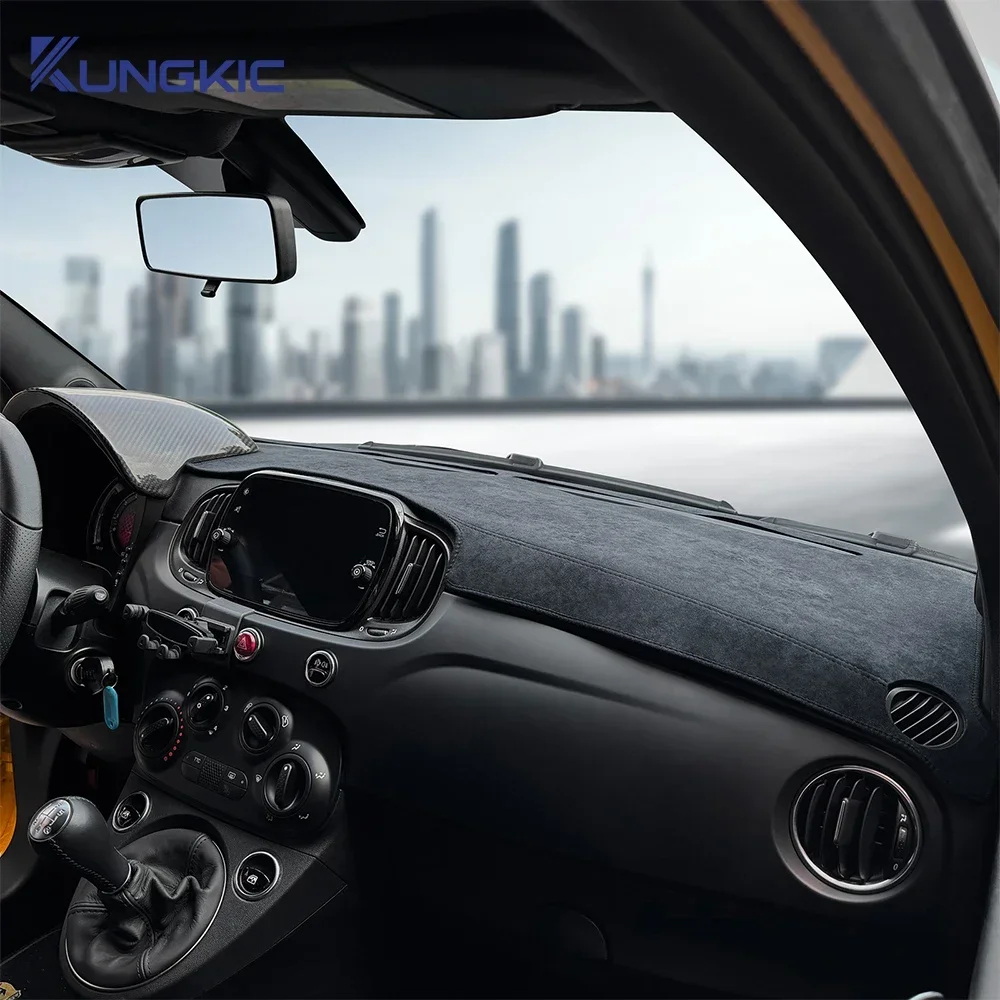 Flannel Car Dashboard Dash Protect Mat For Abarth 595 2017 2018 2019 ...