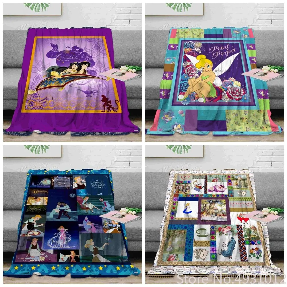 Disney-3D-Princess-Cinderella-Jasmine-Tinker-Bell-Rapunzel-Blanket ...