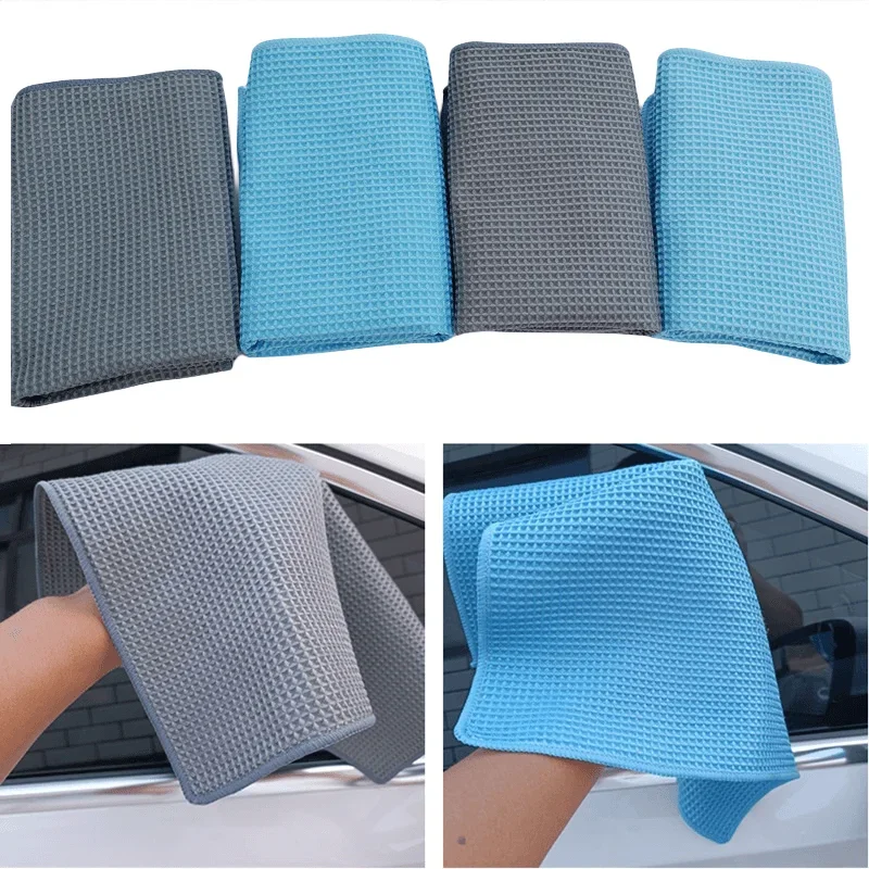 2PC-Car-Wash-Towel-Glass-Cleaning-Water-Drying-Microfiber-Window-Clean ...
