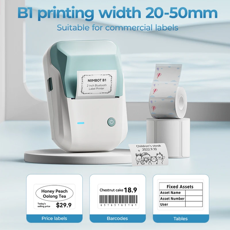 New-Niimbot-B1-Label-Maker-Mini-Printer-Thermal-Self-adhesive-Labels-Printer-Portable-Bluetooth ...