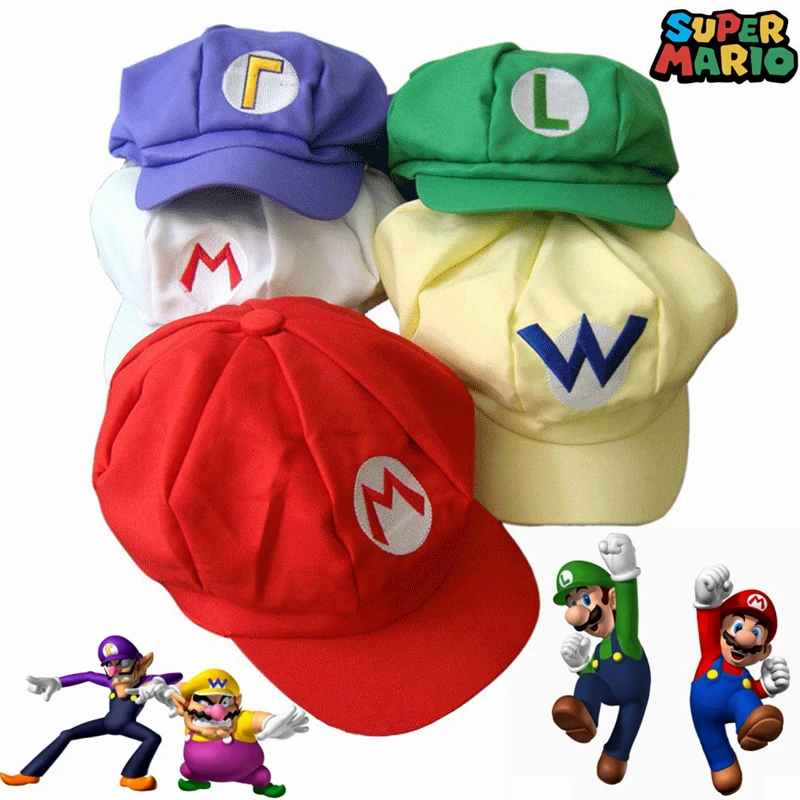 Game-Super-Mario-Bros-Luigi-Plumber-Cosplay-Demo-Hat-Waluigi-Wario ...