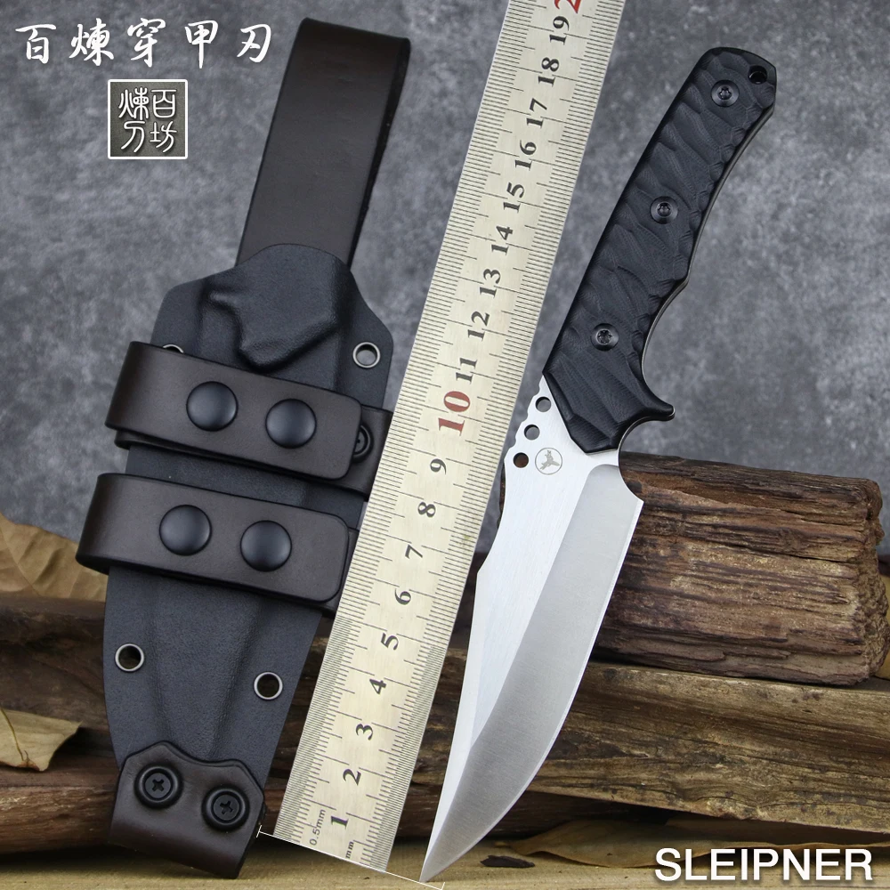 LENGREN High Quality Outdoor Survival Straight Knife SLEIPNER Steel ...