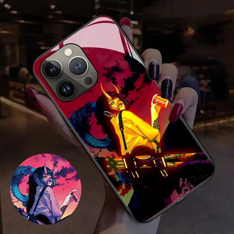Anime Cyber Punk Style Smart Luminous Phone Case with Color Flashing ...