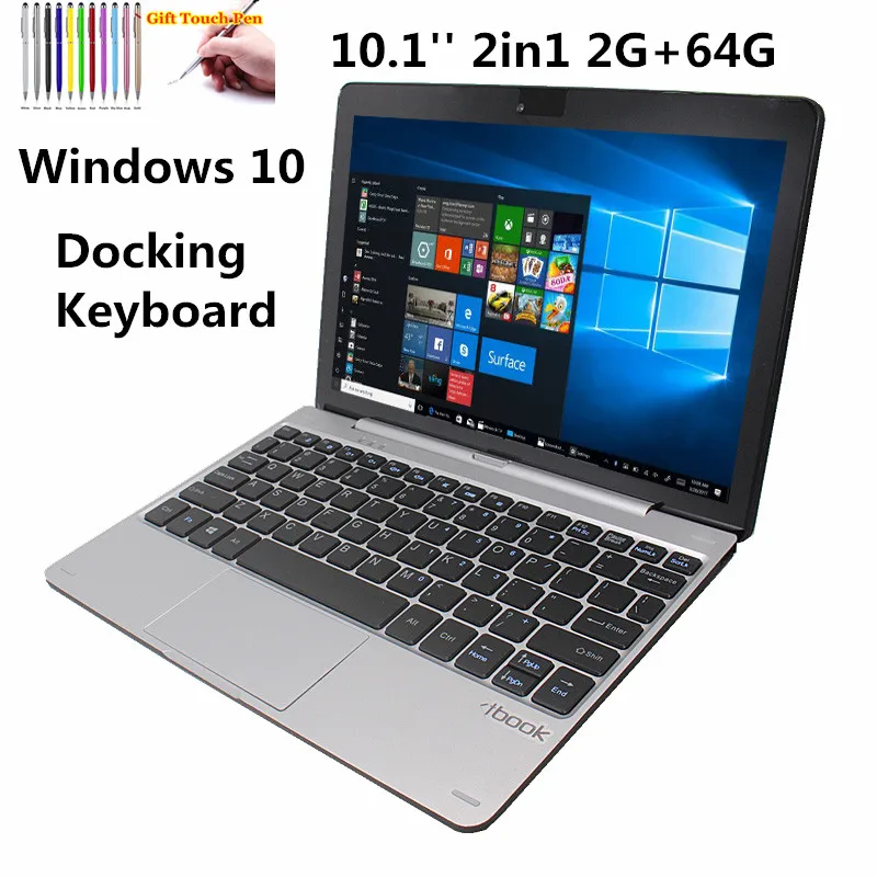 Windows 10 Tablet Pc 2gb Ddr+64gb 10.1 Inch 2in1 With Docking Keyboard ...
