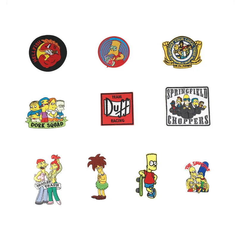 Cartoon-The-Simpsons-TV-Patches-for-Clothing-Embroidery-Patches-Anime ...