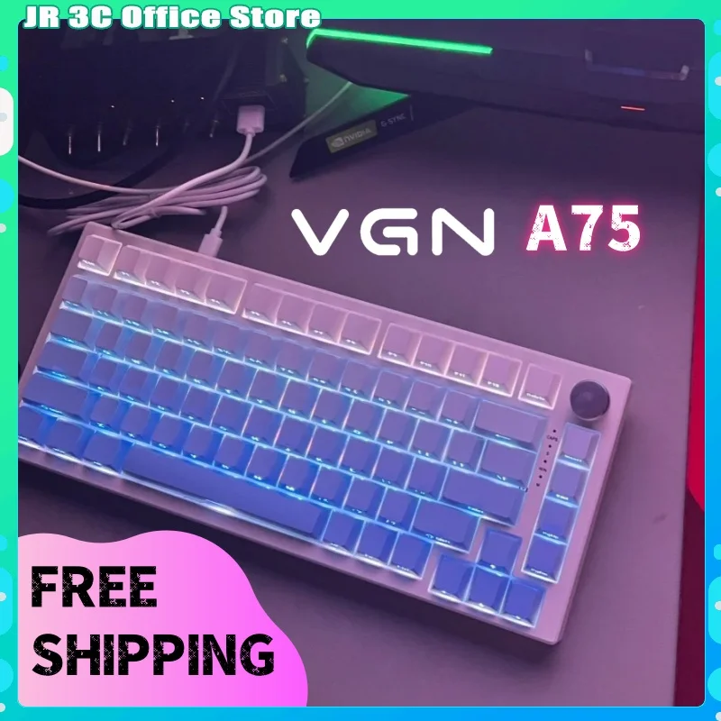 Vgn-A75-Hot-Swap-RGB-Mechanical-Keyboard-Magnetic-Switch-Custom-Gasket-Dual-System-Wired ...