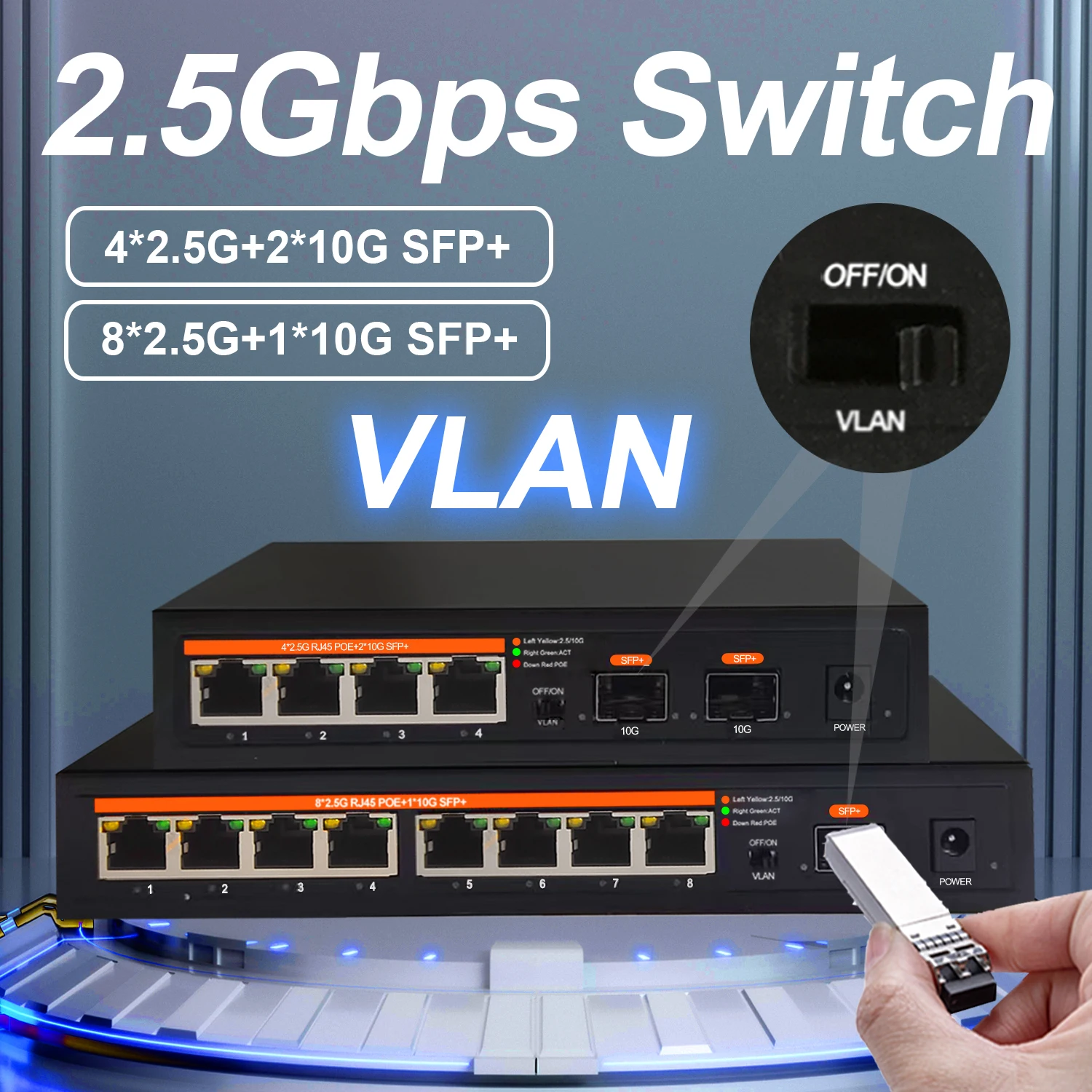 Switch-Ethernet-de-rede-n-o-PoE-Plugue-UE-2-5G-4-Portas-8-Portas ...