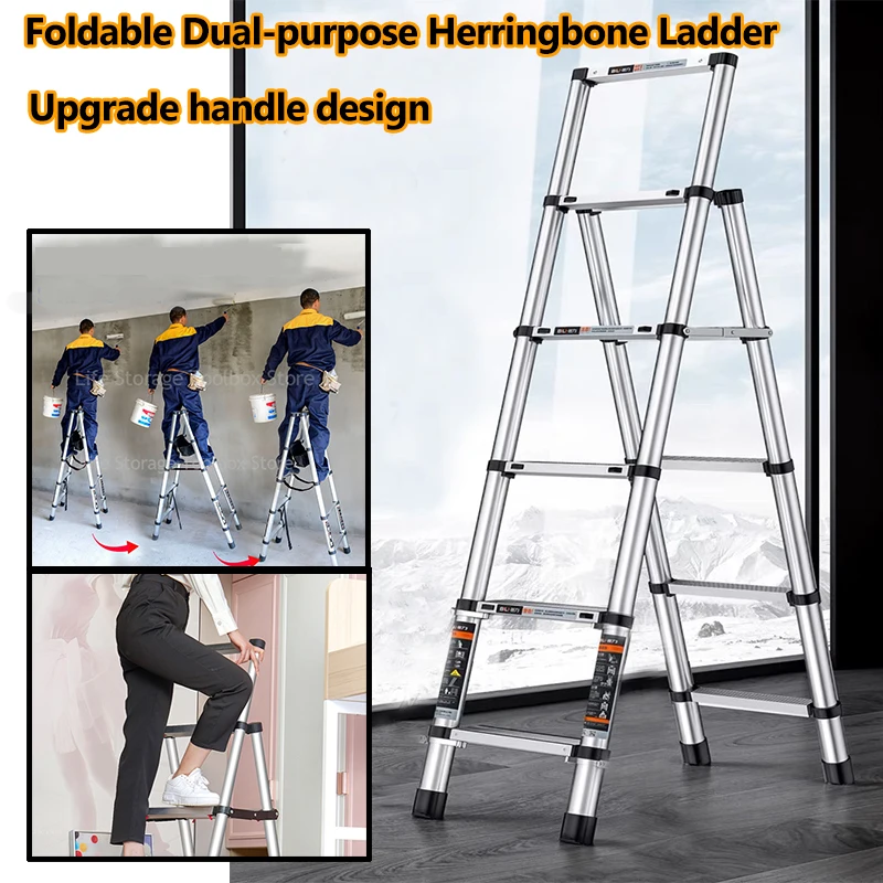 Double-Use-Folding-ladder-Herringbone-Ladder-Household-Scaffolding ...