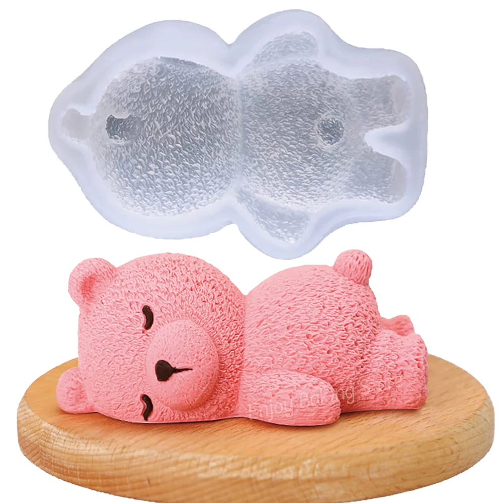 4inch-3D-Sleeping-Bear-Silicone-Cake-Mold-Ice-Cream-Mousse-Dessert-Mold ...