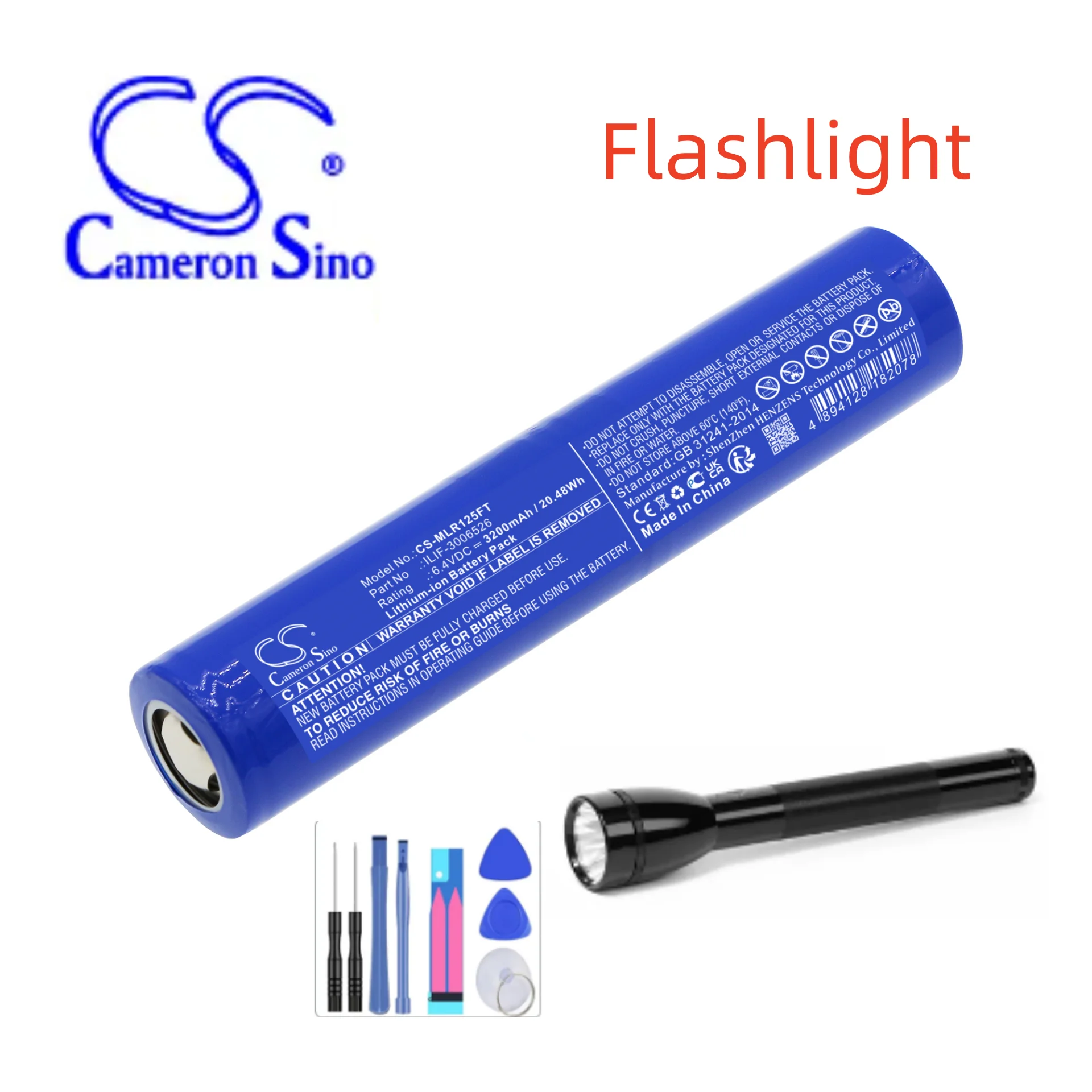 Flashlight Battery For Maglite ILIF-3006526 ML125 ML150LR ML150LRX ...