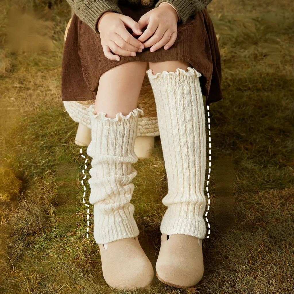 Girl Lolita Knit Long Socks Leg Warmers Harajuku Japanese Cute Boot ...