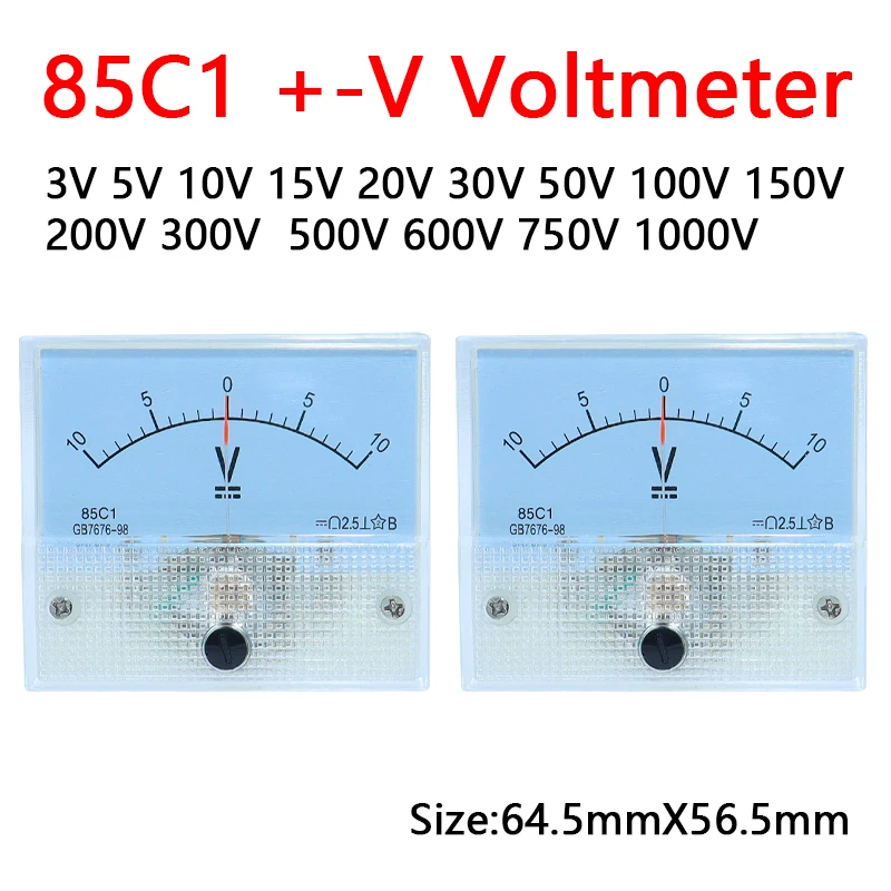 85C1-V-Pointer-Type-DC-Positive-And-Negative-Voltmeter ...