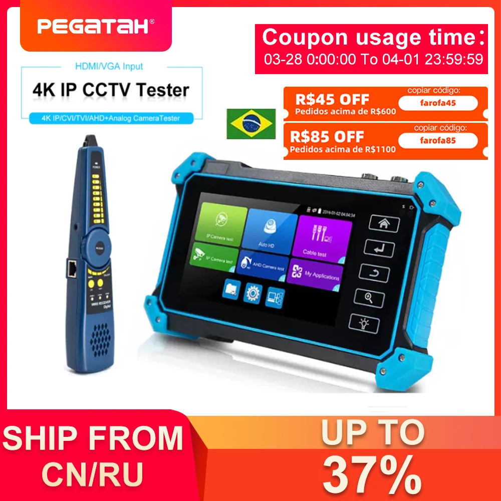 Pegatah IPC 5200C/IPC 5100 testador de cctv ip testadores monitor 4k ...