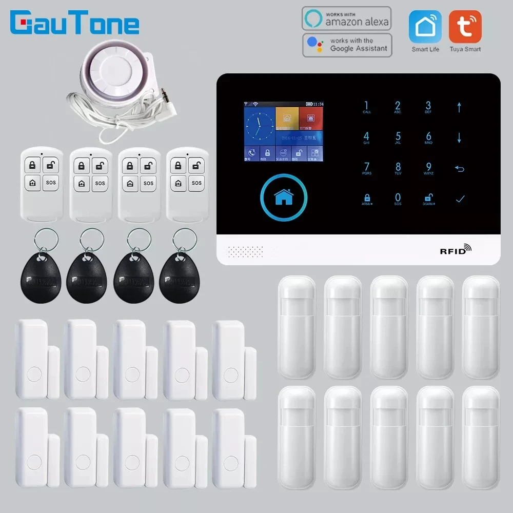 Gt App Remote Control Alarm Panel Switchable 9 Languages Wireless Home ...