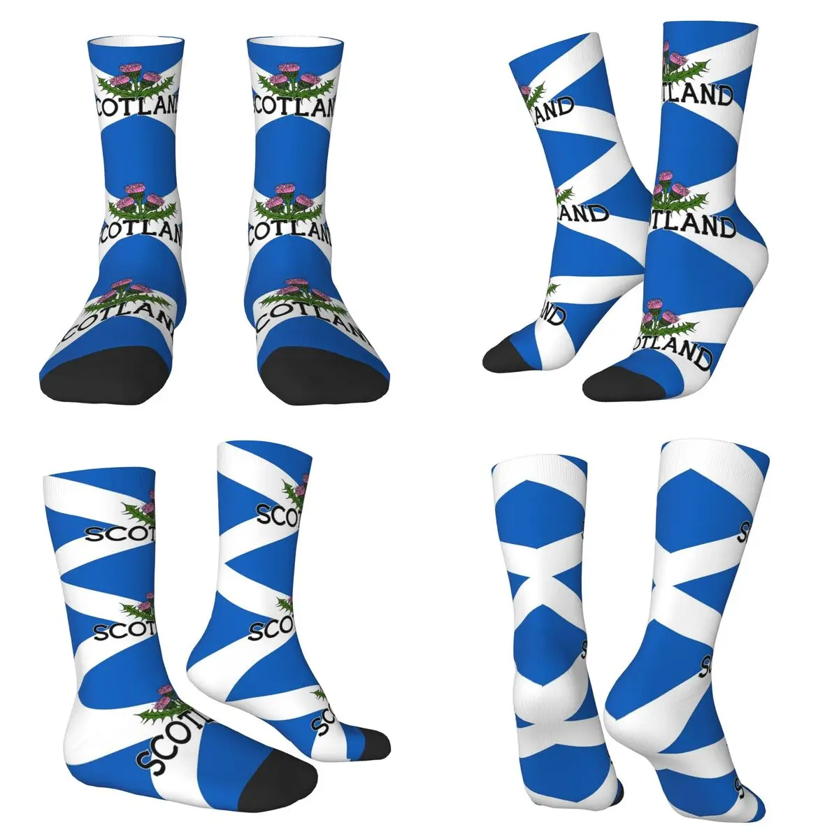 Scotland Saltire Flag Scottish St Andrews Cross And Thistle Socks ...