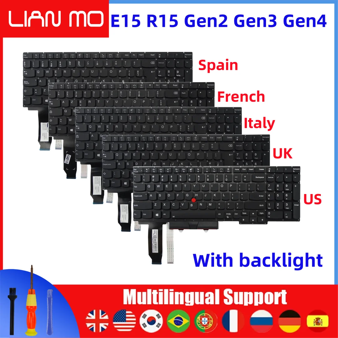 US/UK/Russian/French/Spanish/Italy notebook Keyboard Suitable for ...