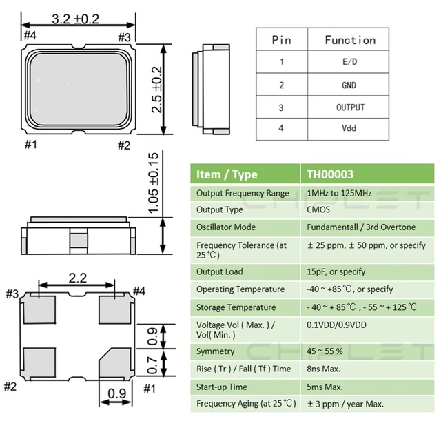 5pc Full Size ( DIP 14pin Package ) Crystal Oscillator 10.000MHz 5V ...
