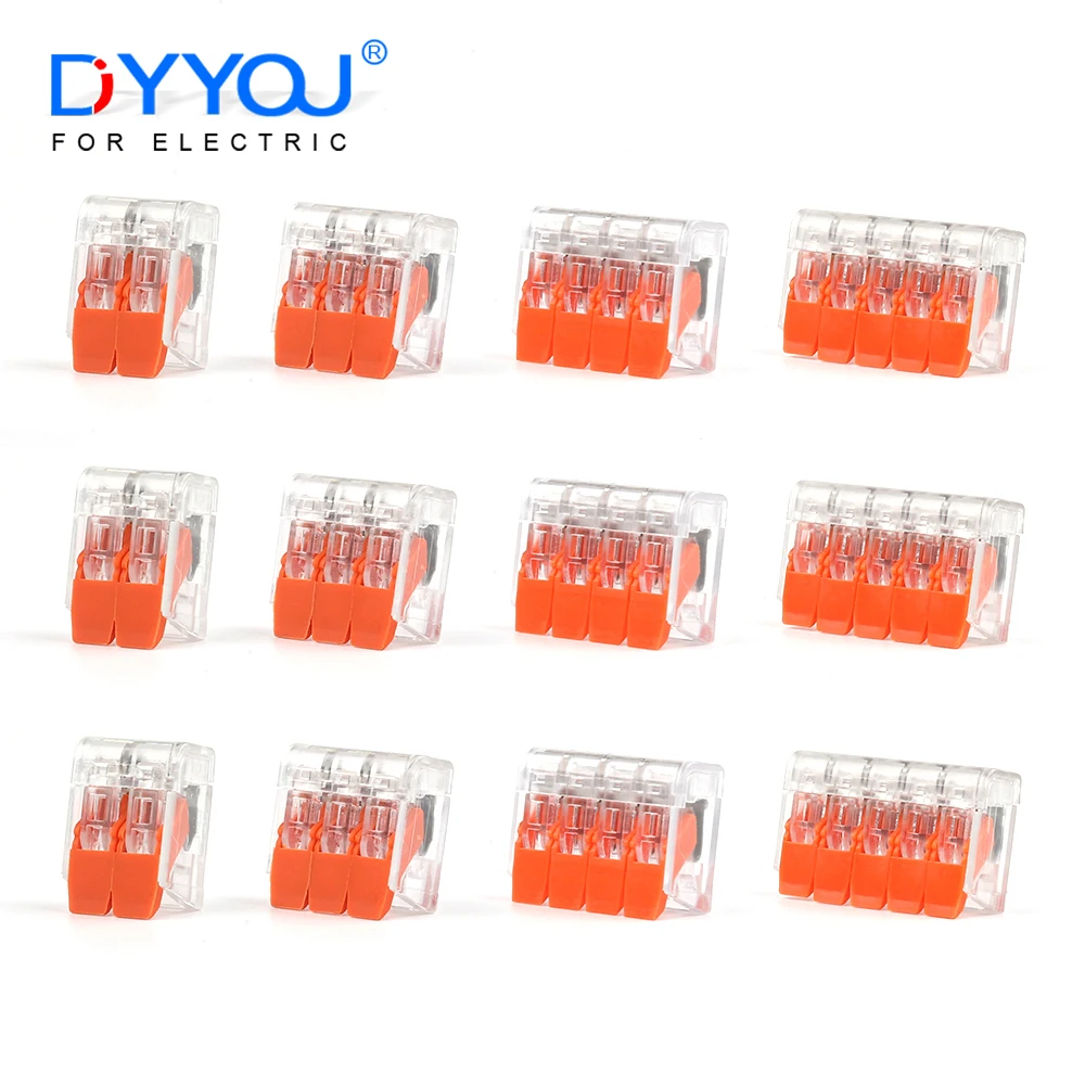 30PCS-Orange-Combination-Cable-Connector-Fast-Compact-Cable-Electrical ...