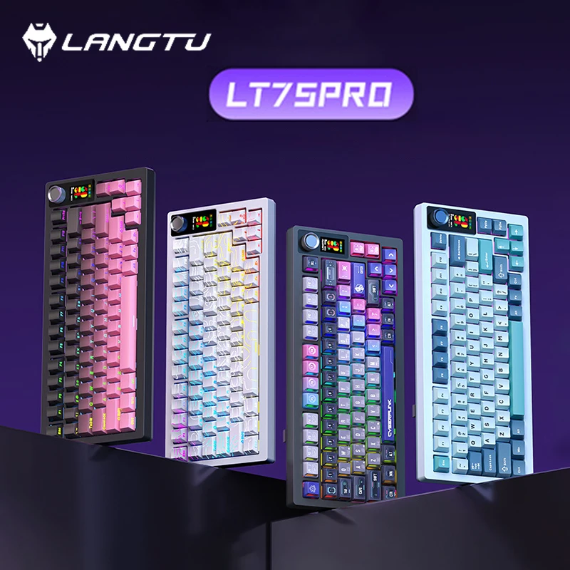 Langtu Lt75Pro Mechanical Keyboard 3-Mode 80 Keys Wired/Wireless ...