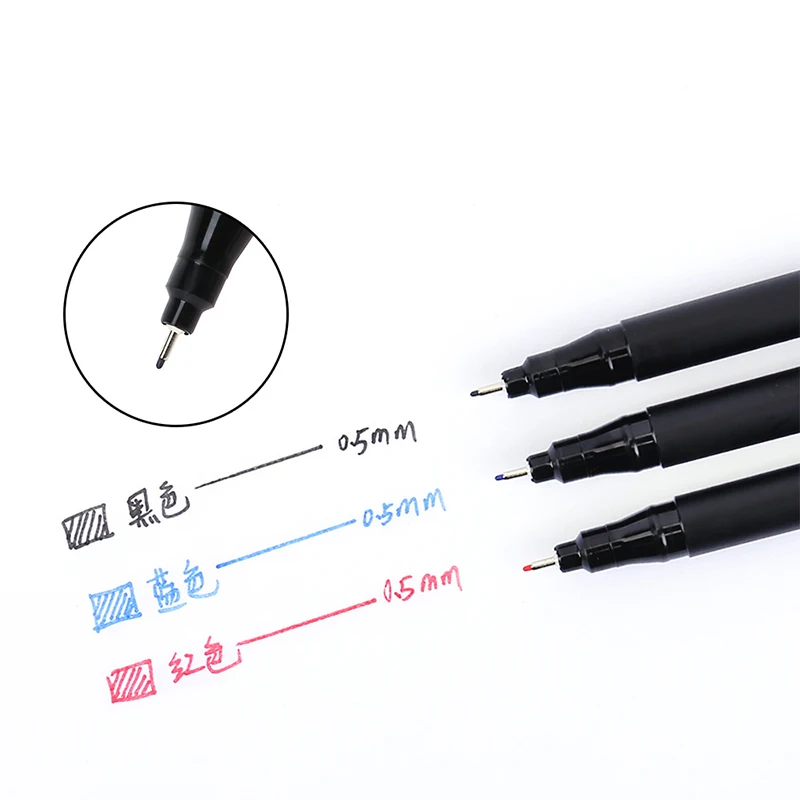 3-Color-Erasable-Whiteboard-Pen-0-5mm-Fine-Tip-Black-Blue-Red-Ink ...