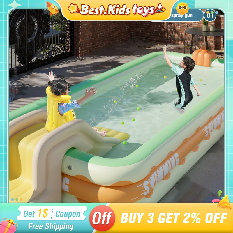 Large-Family-Inflatable-Swimming-Pool-Kids-Frame-Pools-Garden-Outdoor ...