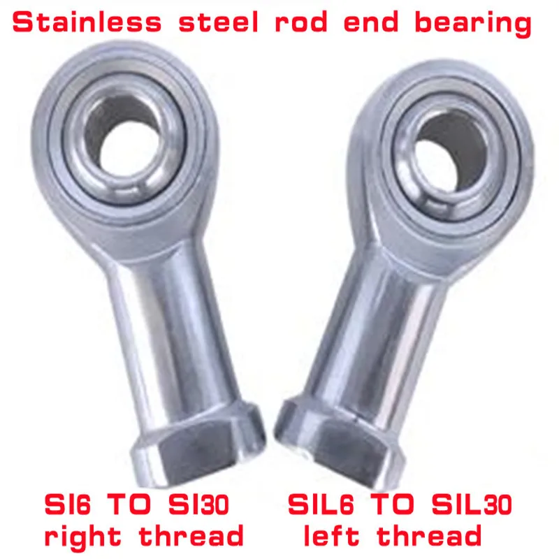 Rodamiento de extremo de varilla de rosca hembra derecha e izquierda de acero inoxidable, M6-M30 ...