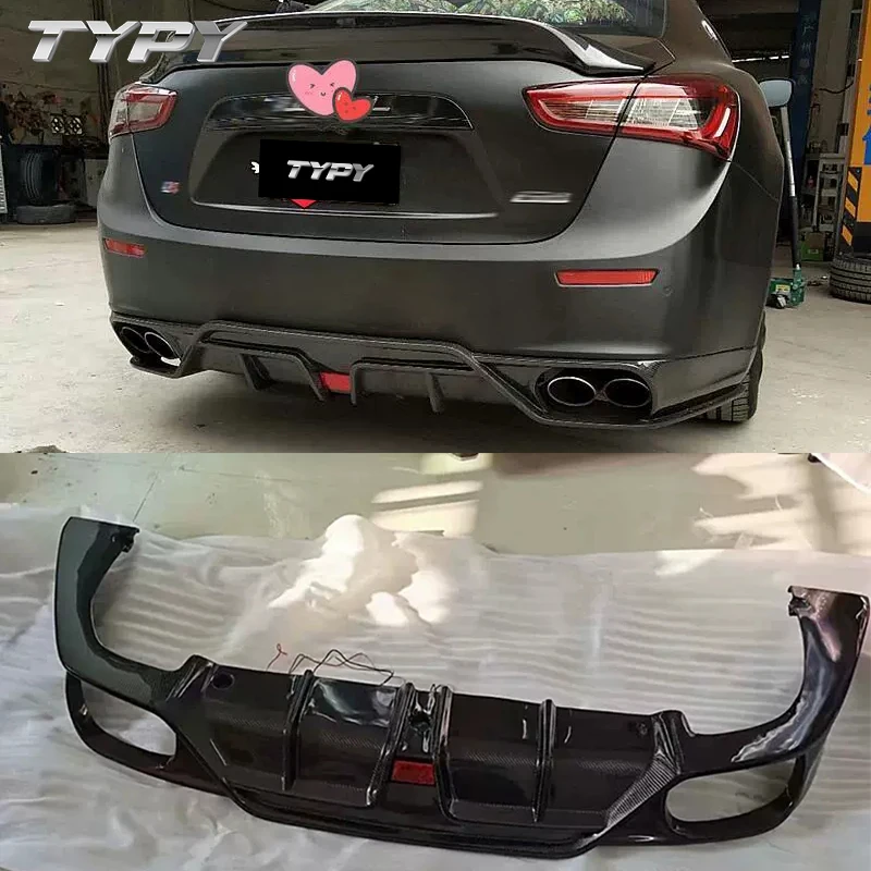 Car Accessories Modified Carbon Fiber Rear Bumper Diffuser Rear Lip ...