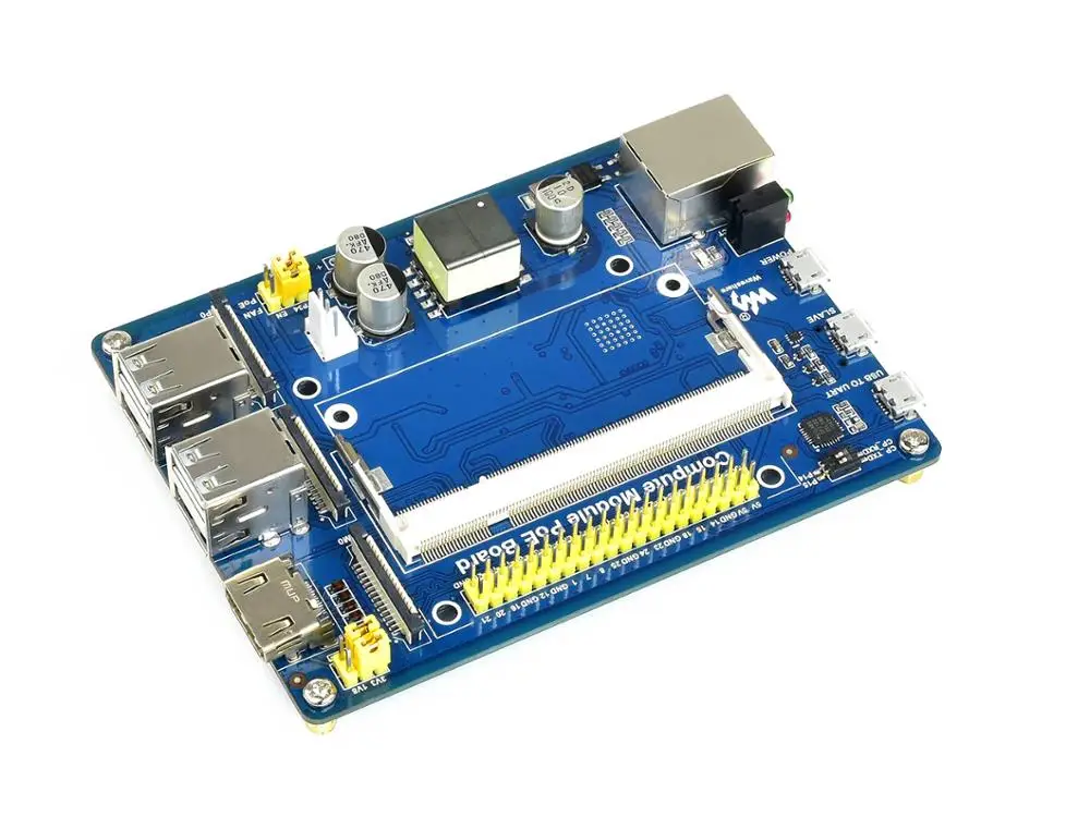 Waveshare-Rechen-Modul-IO-Board-mit-PoE-Funktion-f-r-Raspberry-Pi-CM3 ...