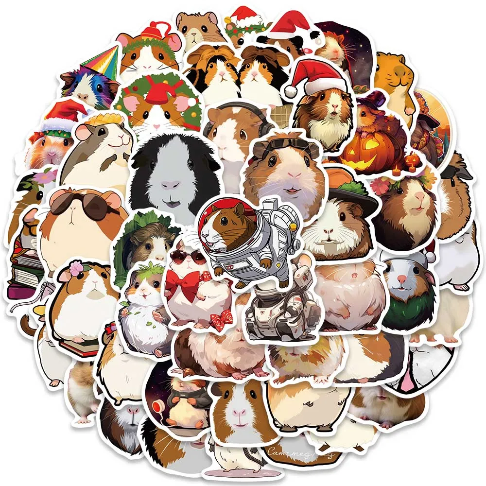 50pcs Guinea Pig Cavy Waterproof Graffiti Cute Cartoon Animals Stickers ...