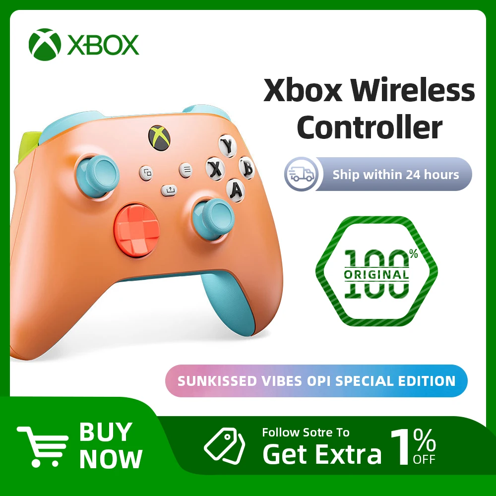 Microsoft Xbox controlador inalámbrico Sunkissed Vibes OPI Edición ...