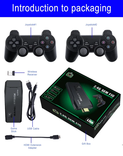 Wireless Retro Game Console, Hdmi Game Stick Plug And Play Video Game ...