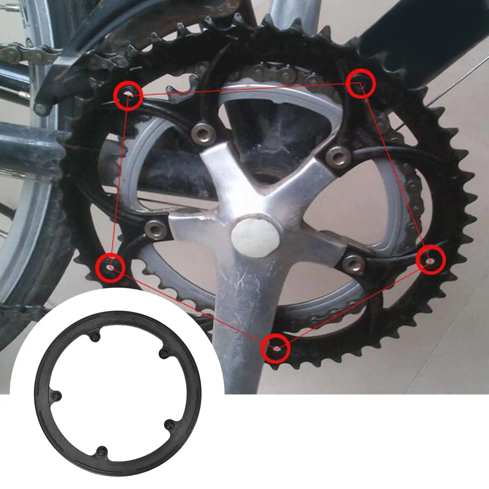 Round-Bike-Chain-Wheel-Protector-Easy-to-Install-Chainring-Resin ...