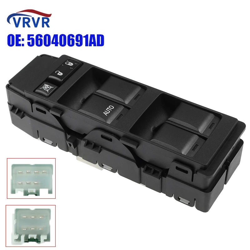 VRVR-56040691AD-56040691AA-6-7-Pins-Electric-Power-Window-Master-Switch ...
