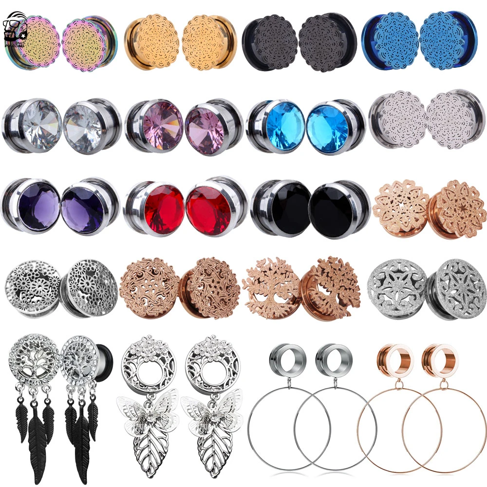 Flesh Plugs Earring Holes | Ear Plug Flesh Tunnel Jewelry | Fashion ...