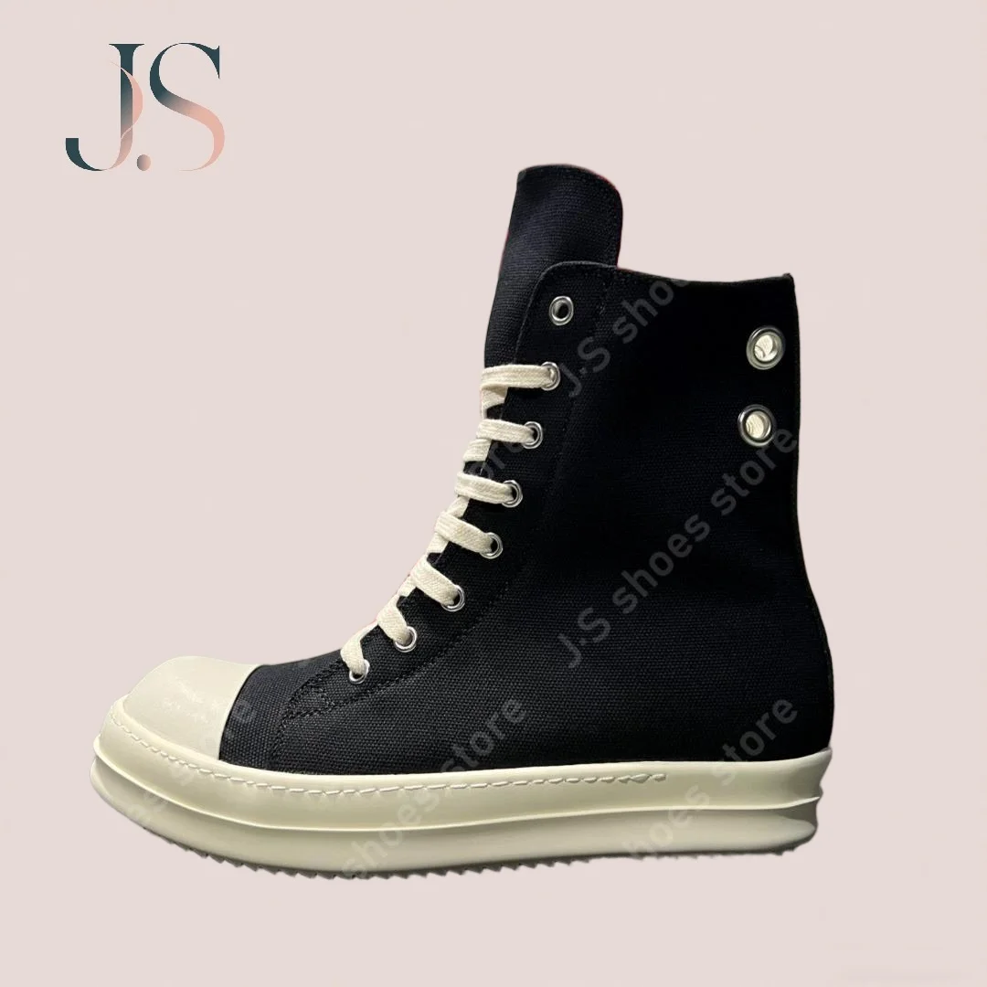 Ro Retro Classic Black Canvas Sneakers High Top Shoes Boots Men Shoe ...