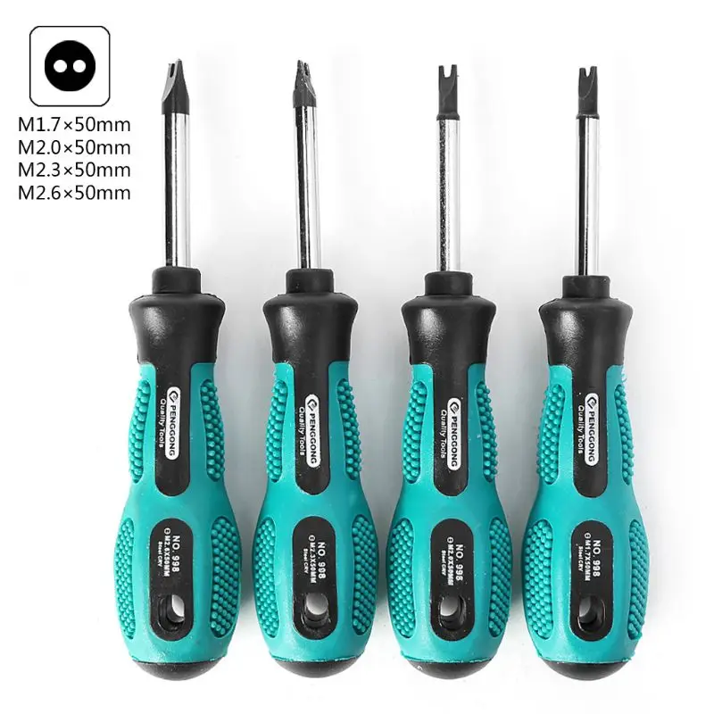 4 Pcs Screwdriver Set Screwdriver Bits U Fork Type Magnetic Slotted ...