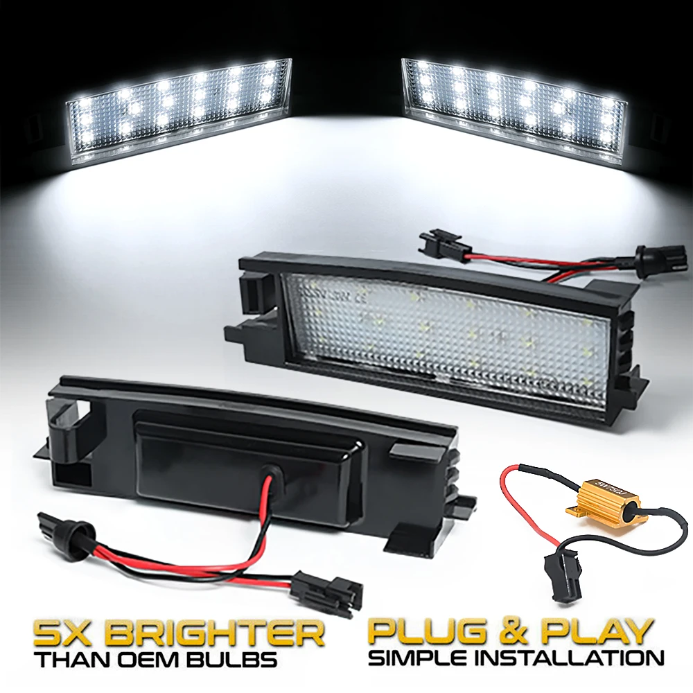 2Pcs LED Number License Plate Light For Toyota Rav4 MK3/Aygo Yaris ...