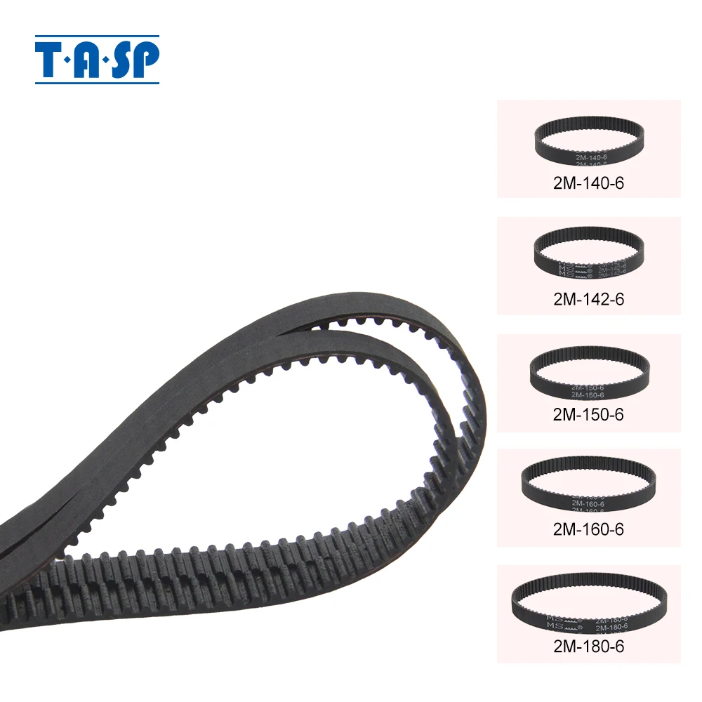 TASP 2pcs Timing Drive Belt 2GT/2M Perimeter 140 142 150 160 180mm ...