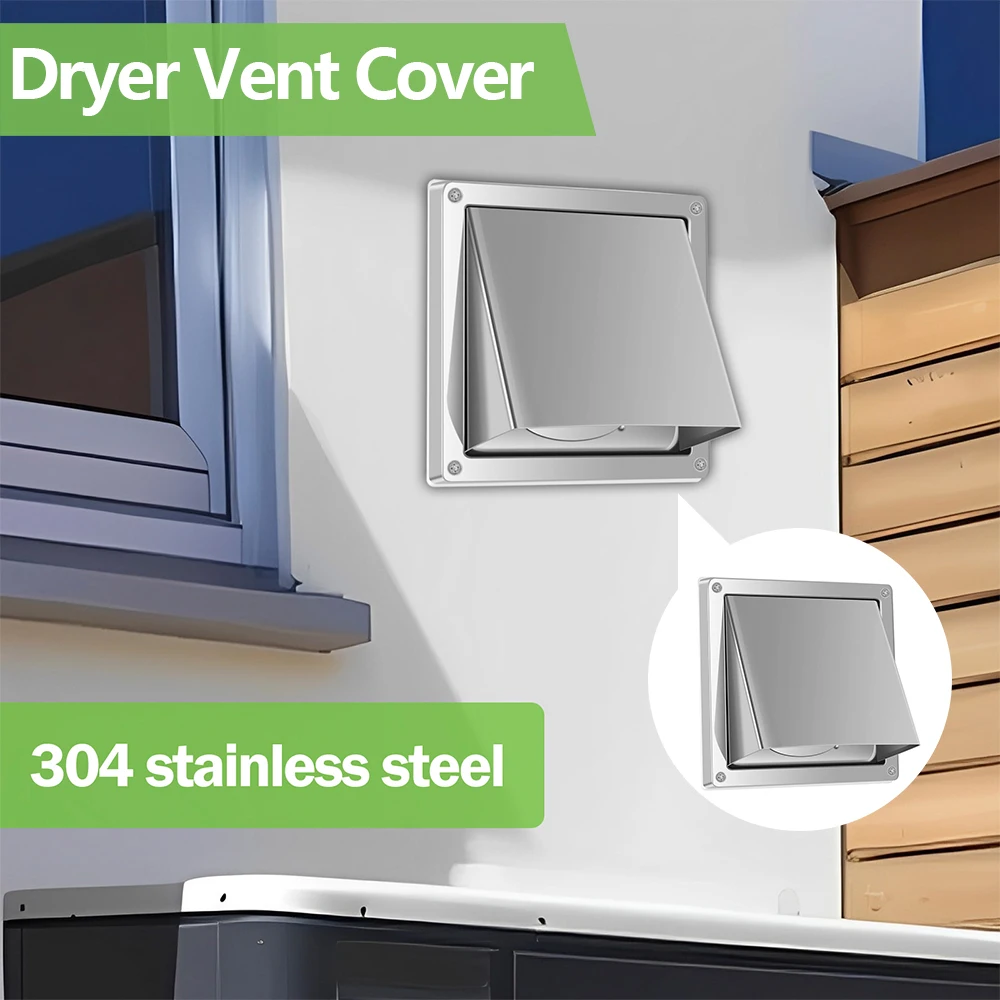 Dryer-Vent-Cover-Weather-Proof-Exhaust-Vent-Covers-4-In-Stainless-Steel ...