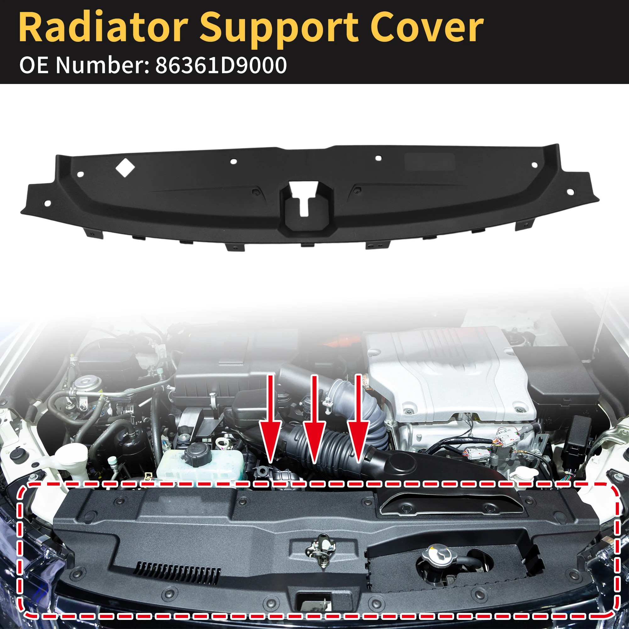 UXCELL Radiator Support Cover for Kia Sportage 2017-2019 No.86361D9000 ...