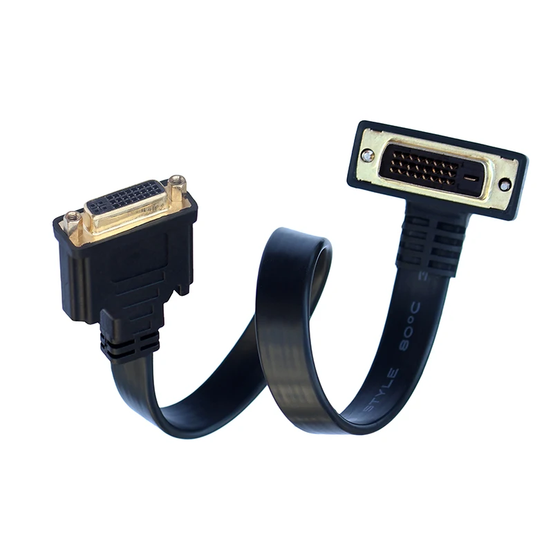 25CM-DVI-Extension-90-Degree-Cable-DVI-I-M-to-DVI-D-Male-Angled-Short ...