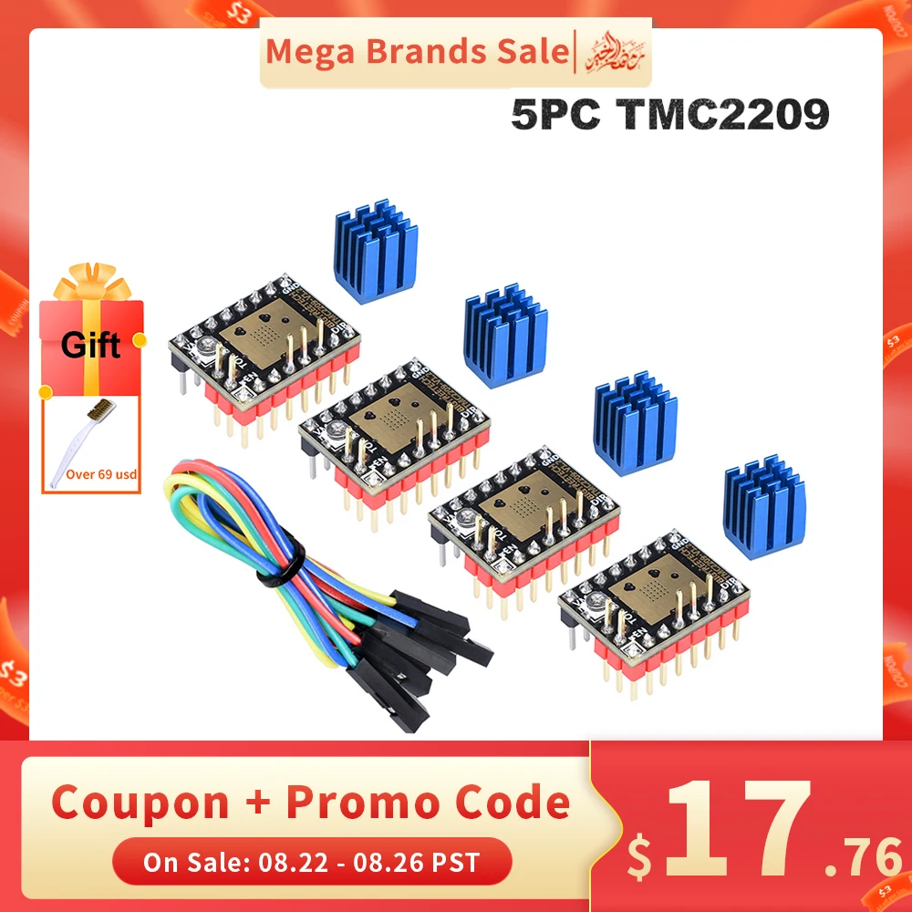 BIGTREETECH TMC2209 V1.2 Driver motore passo passo TMC2208 parti della ...