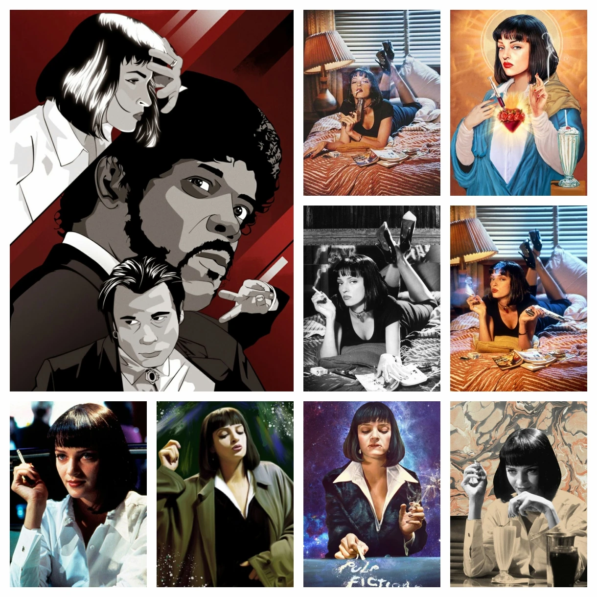 Movie Diamond Rhinestone Painting Pulp Fiction Quentin Tarantino Cross ...