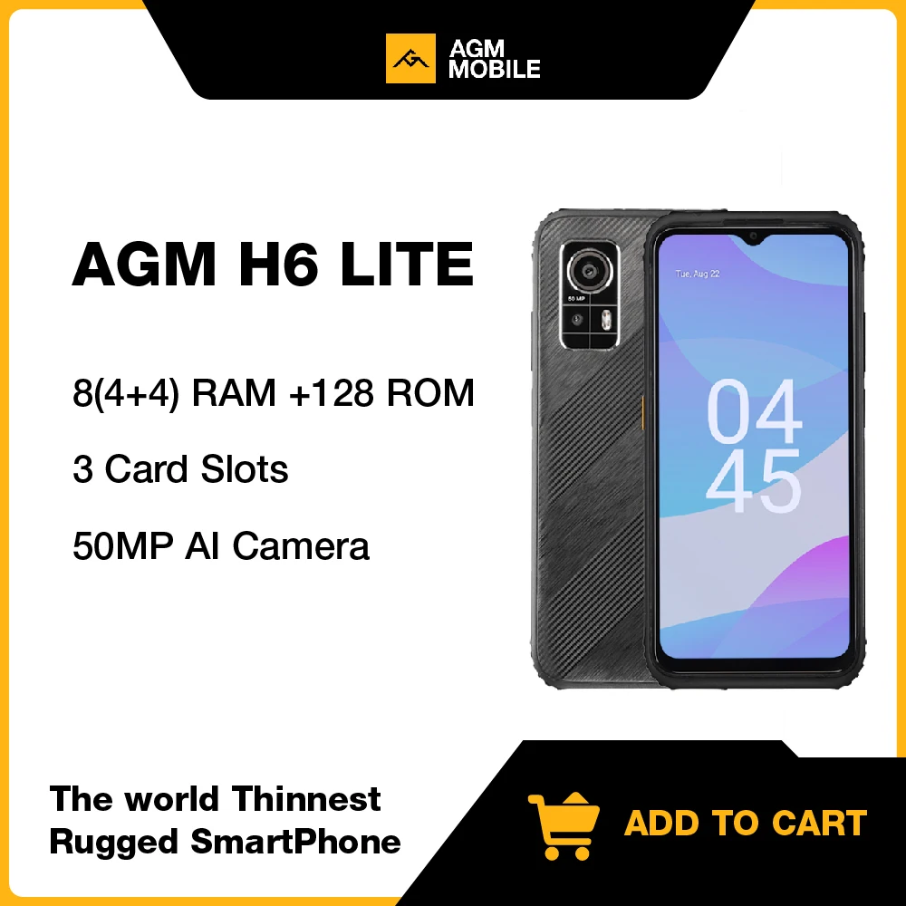 AGM-Smartphone-H6-Lite-resistente-al-agua-4G-128G-c-mara-de-50MP ...