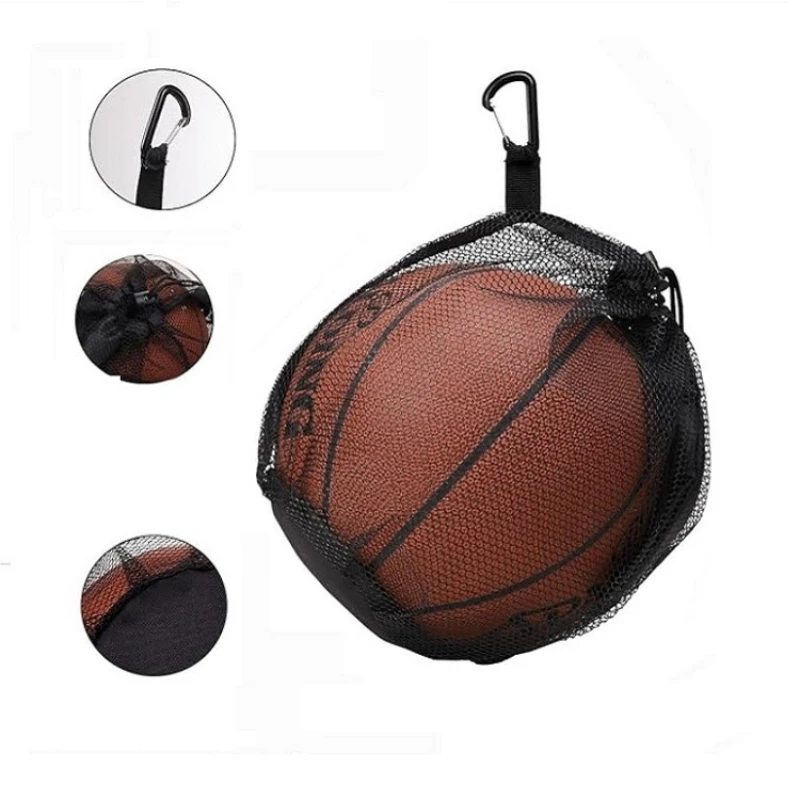 Portable Drawstring Basketball Backpack Mesh Bag Football Soccer ...