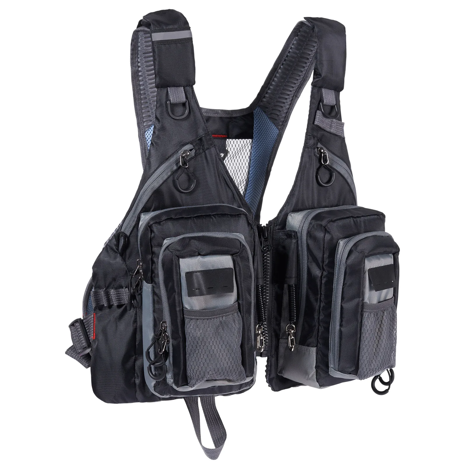 BASSDASH-Fly-Angeln-Weste-mit-Taschen-Einstellbare-Gr-e-f-r-M-nner ...