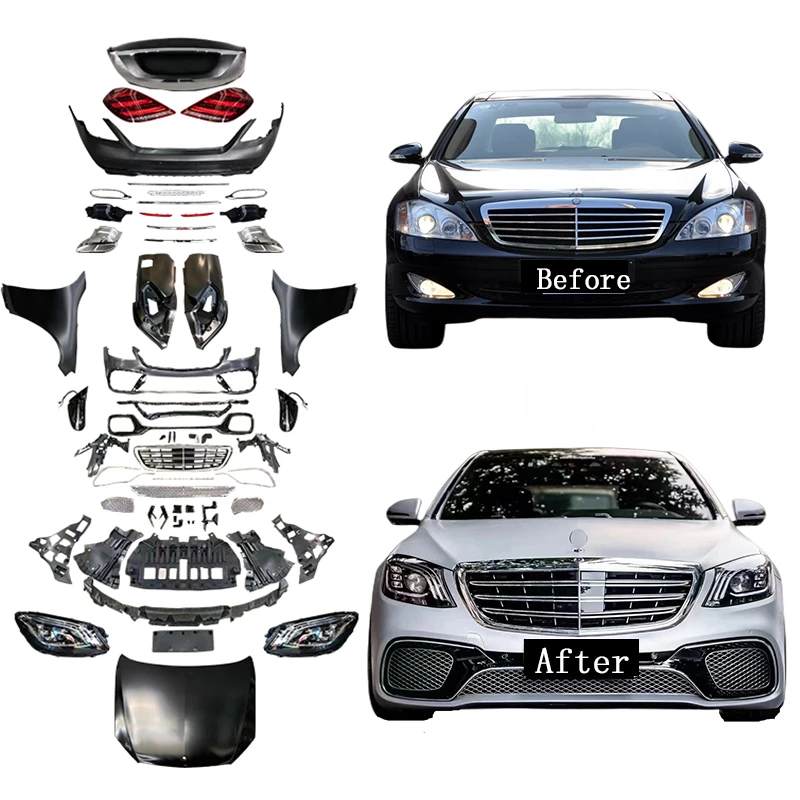 Exterior-Accessories-For-2007-2013-Benz-W221-S-class-upgrade-W222-S63 ...