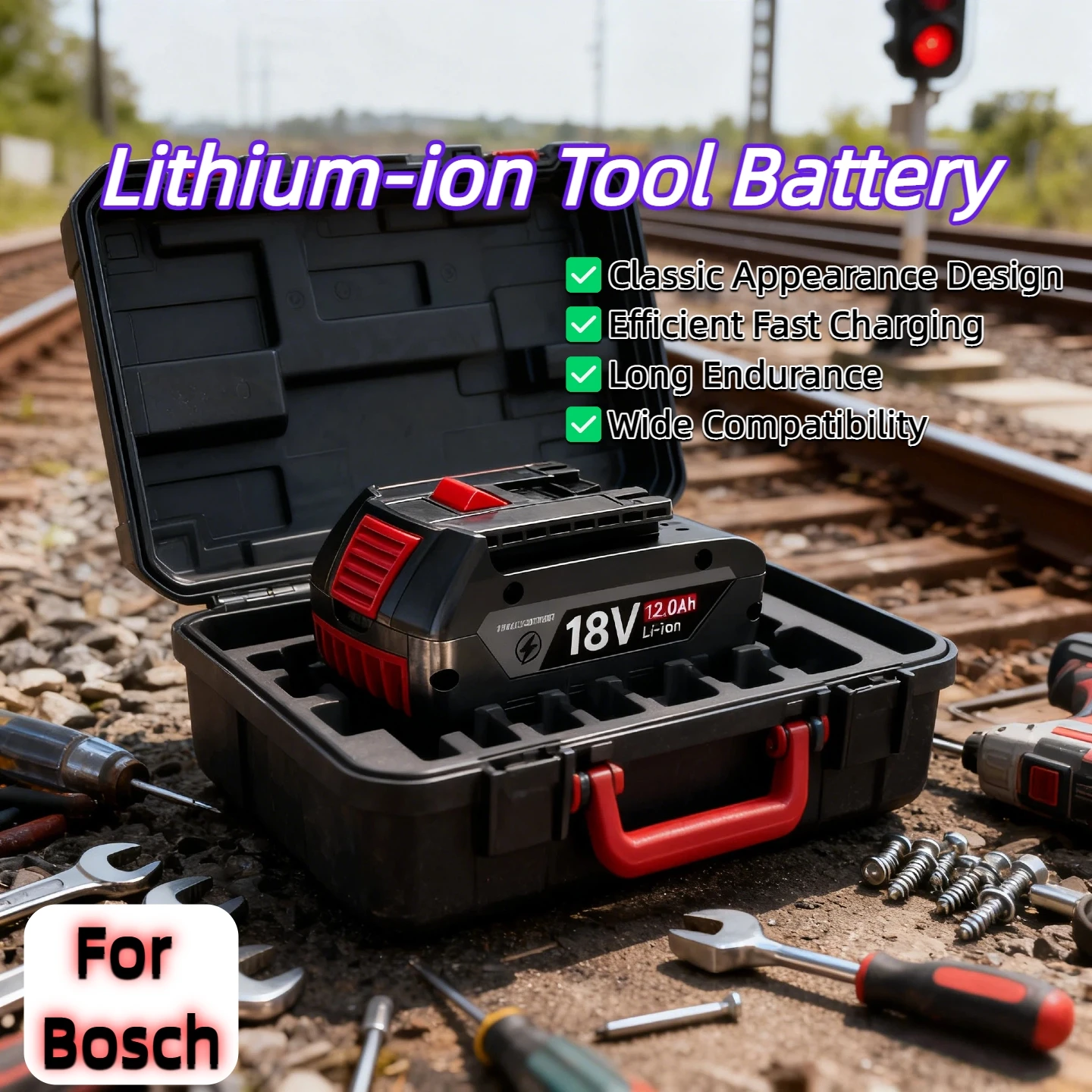 👍Suitable for Bosch green power tool vacuum cleaner PBA18V 3000mAh ...