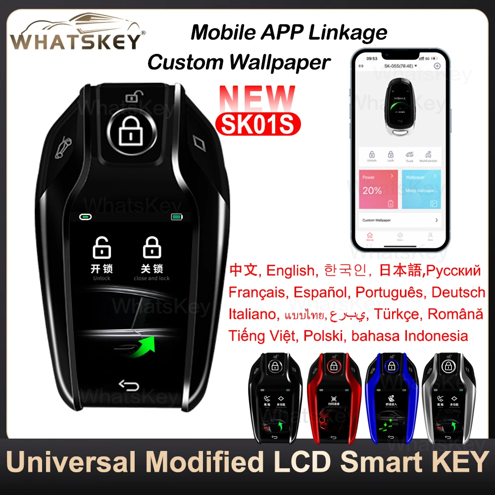 SK01S-Universal-LCD-smart-key-APP-Customized-wallpaper-For-BMW-BENZ-KIA ...