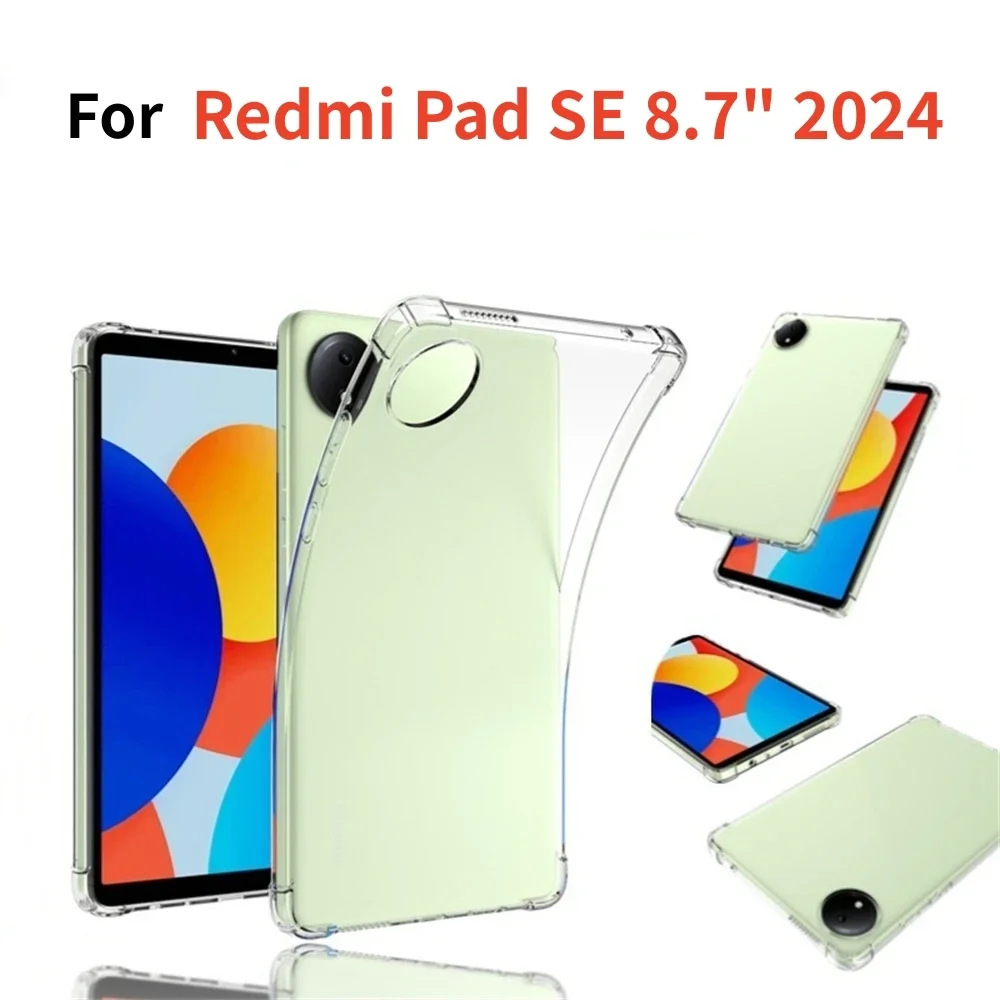 For Redmi Pad SE 8.7 2024 Case Transparent Airbags Soft Silicone TPU ...